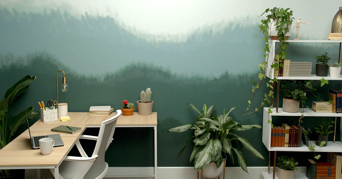 How to Paint a Forest-Inspired Ombre Accent Wall | RONA